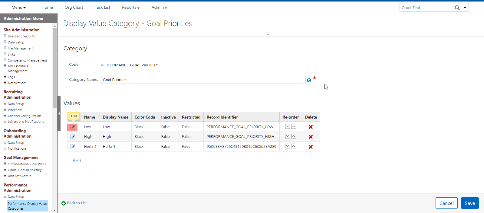 How To Edit Performance Display Value Categories – PeopleFluent
