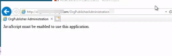 OrgPublisherAdministration / Web Administration Issue - JavaScript ...