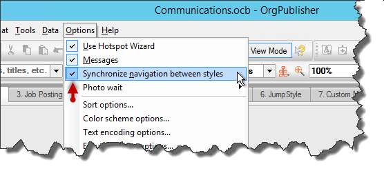 Staying in the same spot in the chart when switching between views ...