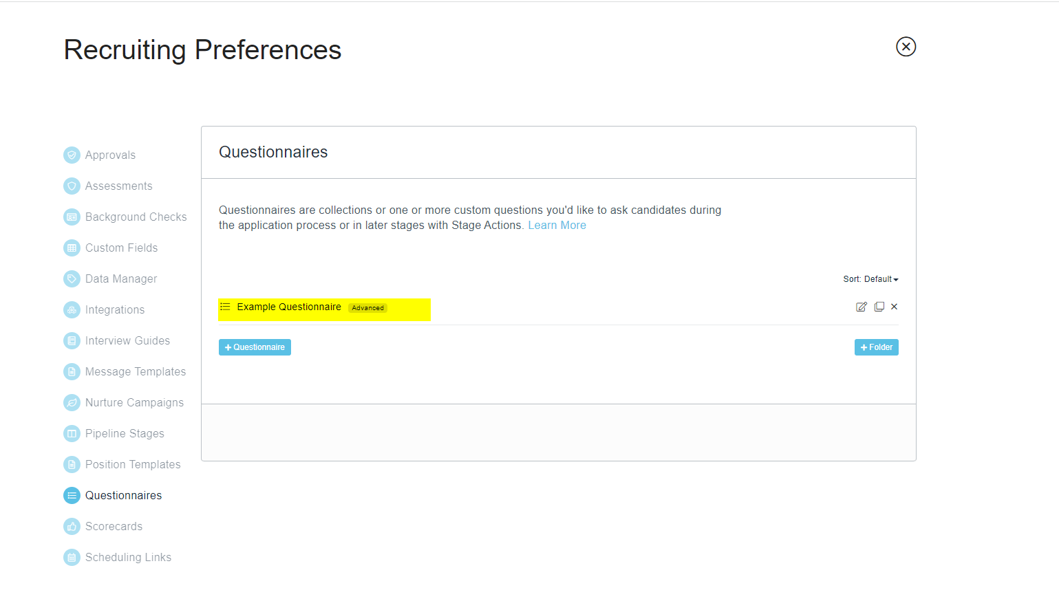 How to create a Questionnaire – PeopleFluent