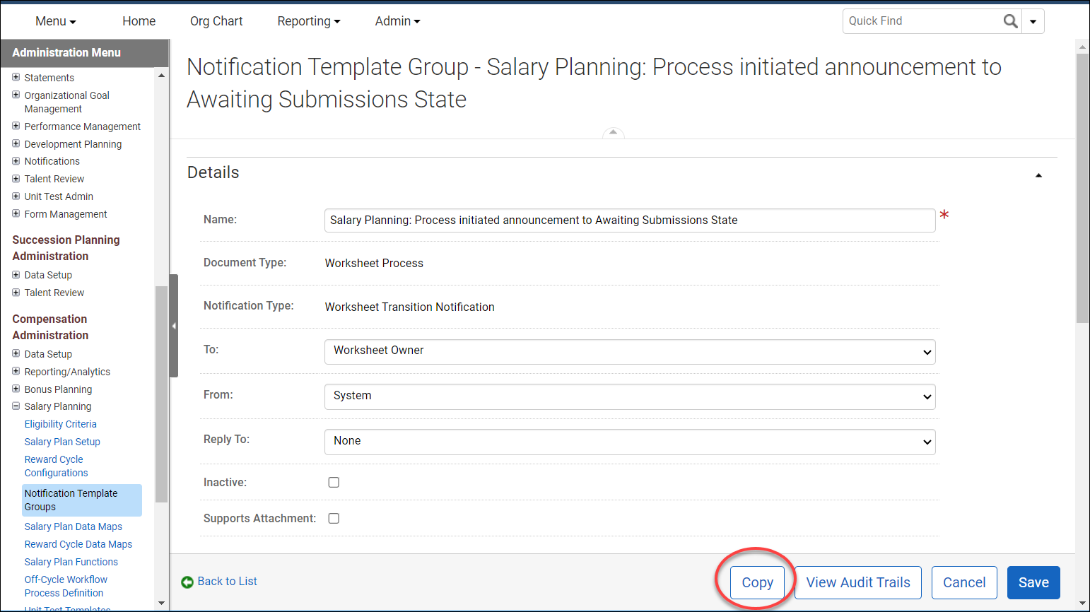 Compensation Notification Template Enhancement – PeopleFluent