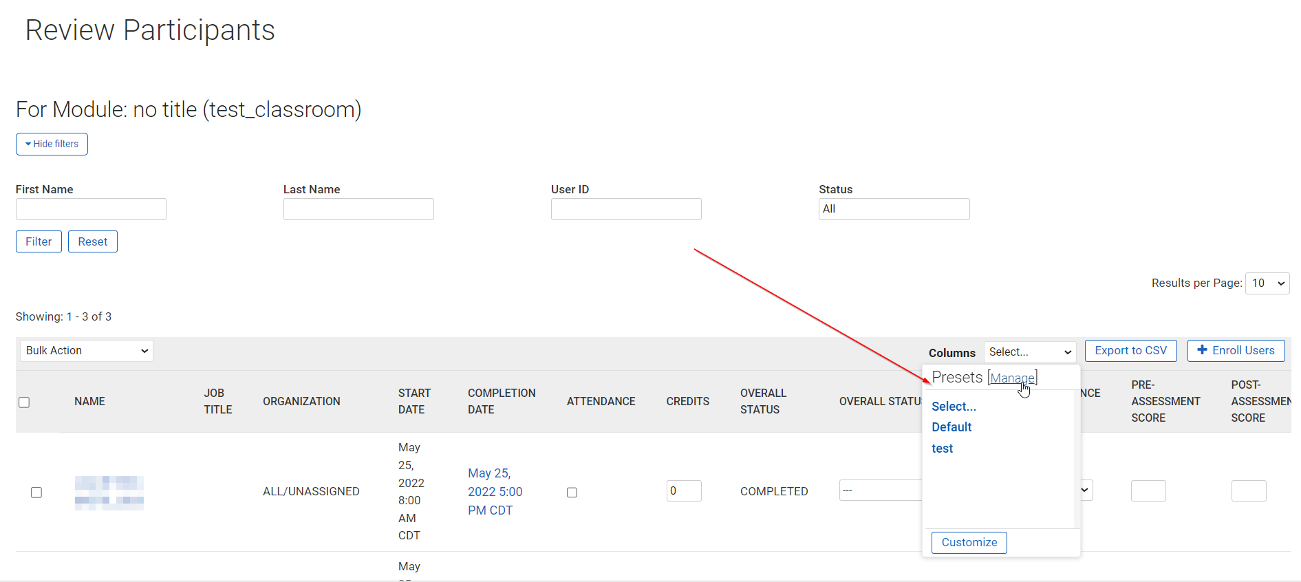 Export the Participants List – PeopleFluent