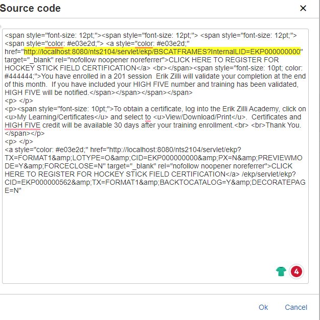 Update Incorrect Html Widget Links Peoplefluent