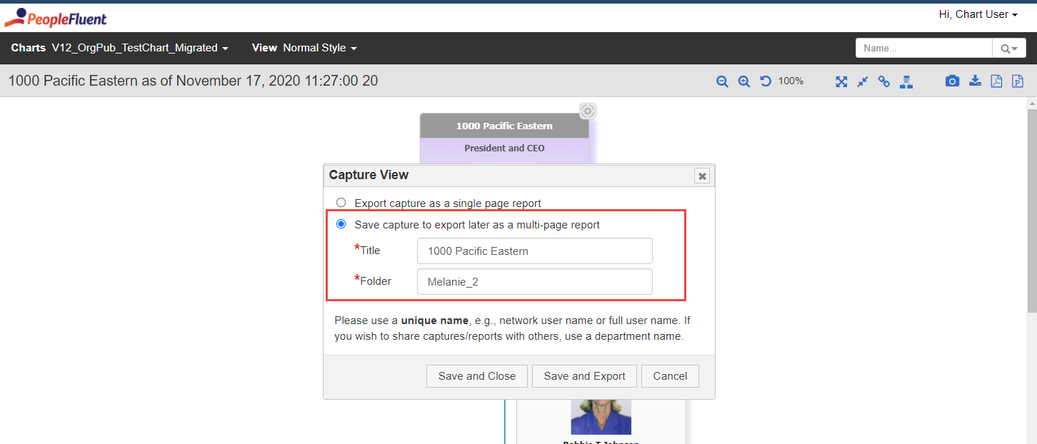 How to Capture Chart View and Report View – PeopleFluent