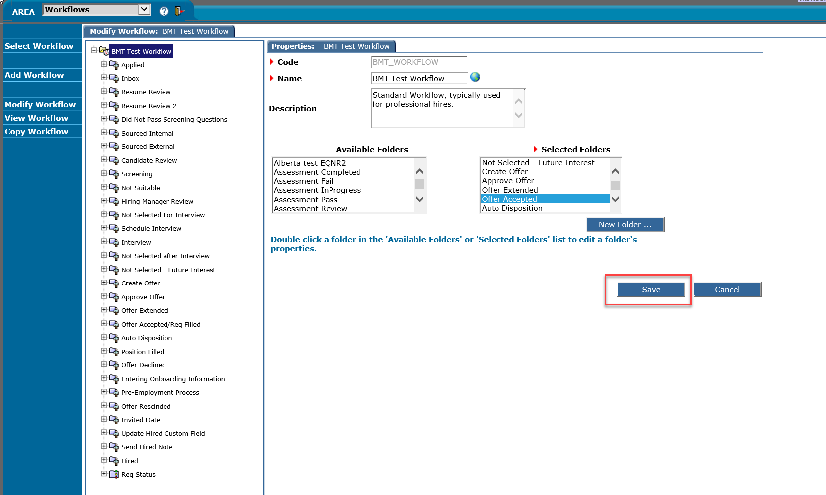 How to Update Workflow folder Name/Label – PeopleFluent