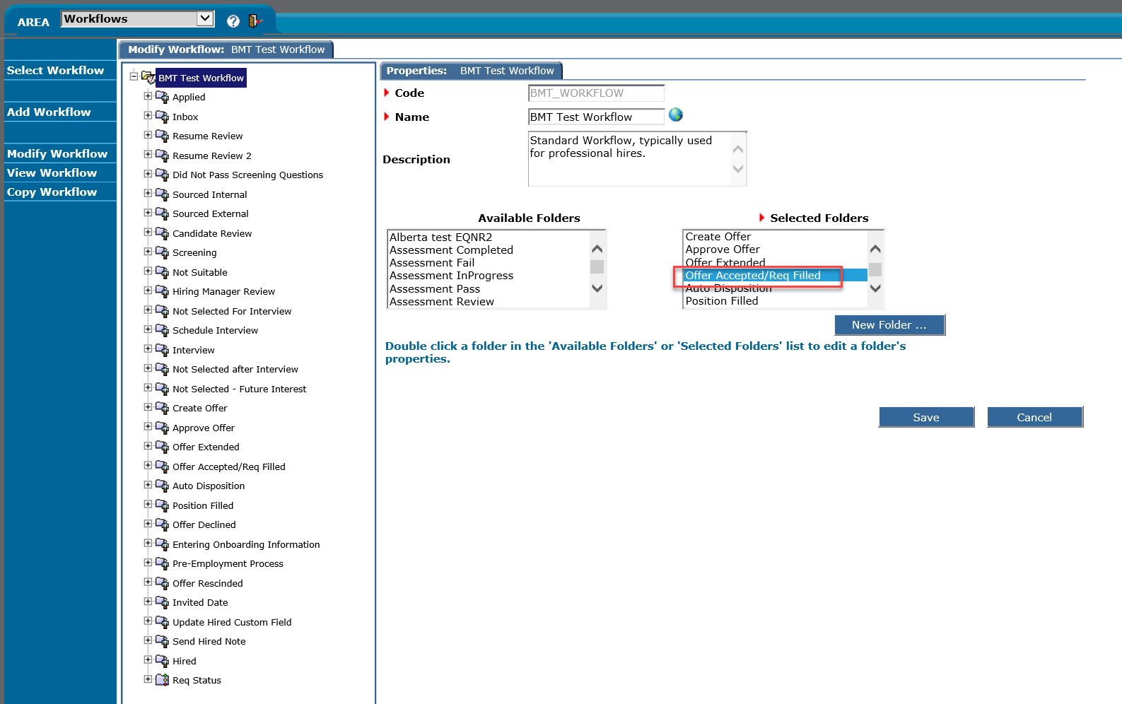 How to Update Workflow folder Name/Label – PeopleFluent