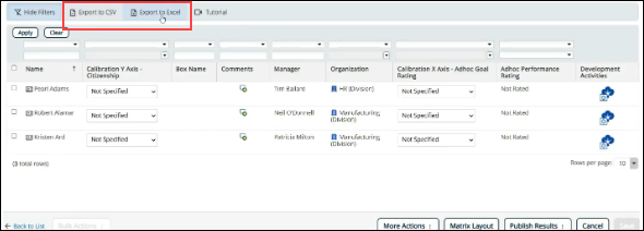 How to Export Calibration Smart Grids – PeopleFluent