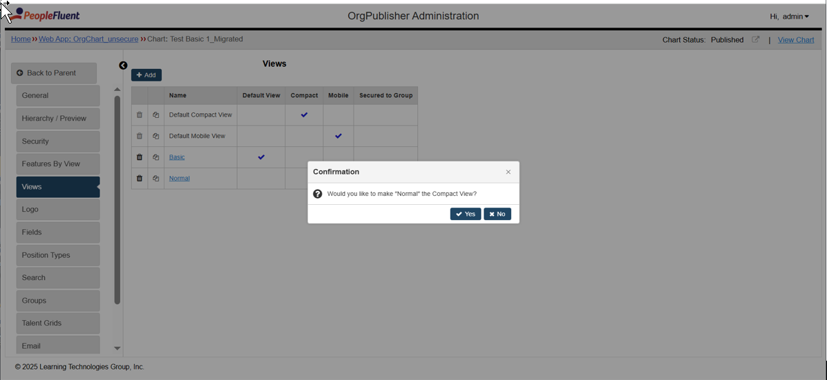 How to Select Compact Chart View – PeopleFluent