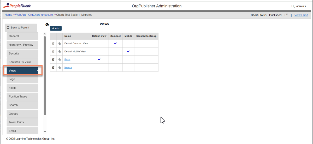 How to Select Compact Chart View – PeopleFluent