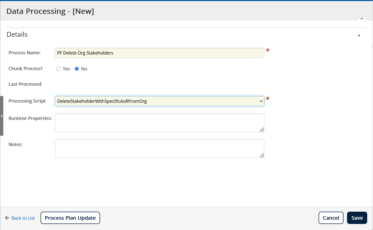 Deleting Organization Stakeholders via Data Processing Script ...